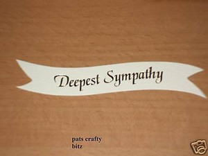 10 Deepest Sympathy Banners Gold on Cream Card | eBay